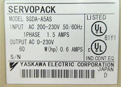 Cina Yaskawa SGDA-A5AS 230V AC Servo Amplificatore Nuovo Originale in vendita