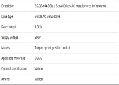 Cina Yaskawa SGDB-10ADS 200V AC Servo Drives Nuovo e originale in vendita