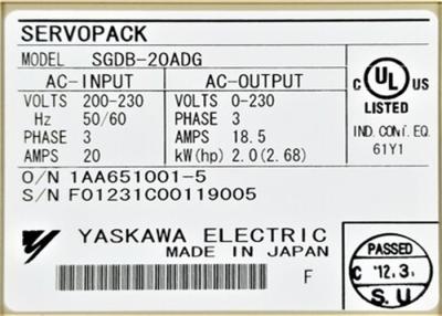 Cina Yaskawa Industrial Servo Drives SGDB-20ADG Nuovo originale 2kw in vendita