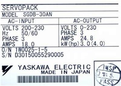 Cina Yaskawa Nuovo Servo Drives per l'industria SGDB-30AN Original Box in vendita