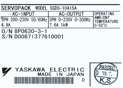 Cina Yaskawa SGDS Serie SGDS-10A15A Nuovo Servo Drive Originale in vendita