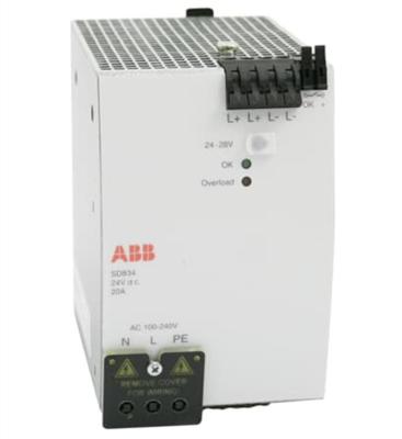 Cina ABB 3BSC610067R1 SD834 Fornitura elettrica 20A Input a.c. 100-240 V o c.c. 110-150 V. Output c.c. 24 V 20A in vendita
