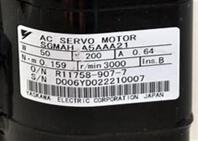 中国 ヤスカワSGMAH-A5AAA21 全新産業用サーボモーター 販売のため