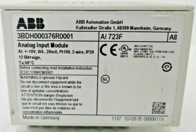 Cina ABB 3BDH000376R0001 AI 723F Modulo di ingresso analogico I-O_Module 0,15 kg in vendita