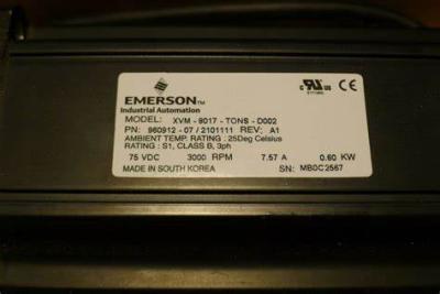 中国 XVM-8017-TONS-0000 エマーソン産業用サーボモーター 販売のため
