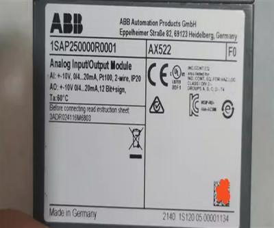 Cina ABB Drives 1SAP250000R0001 AX522:S500 Modulo di ingresso/uscita analogo in vendita