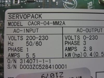 中国 Yaskawa CACR-04-MM2A インダストリアル・サーボドライブ W 3 W 1チャネルでの電源消耗 販売のため