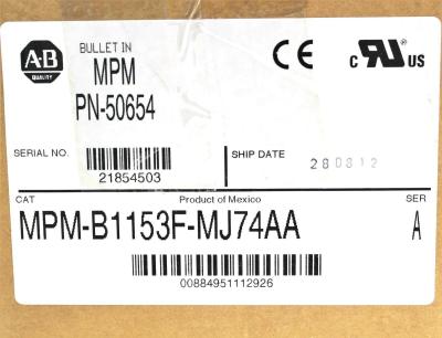 China Alleen-Bradley A20B-0007-0361 MP-serie MPM 480V wisselstroom servomotor Te koop