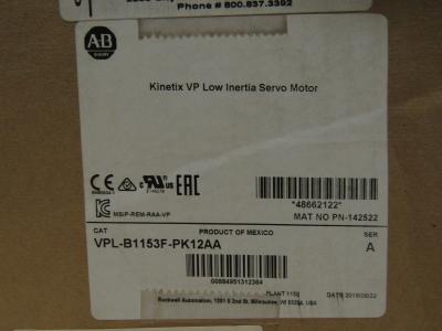 Cina Allen-Bradley VPL-B1153E-PJ12AA Kinetix VP Servomotore a bassa inerzia in vendita