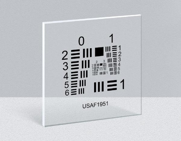 Quality Quartz Glass High Precision Resolution Test Card USAF1951 Positive / Negative Film for sale