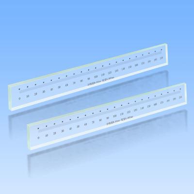 China High Precision Quartz glass Optical Line Ruler Accuracy ±1-2um for sale