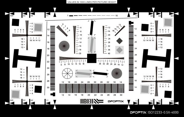 Quality Enhanced Resolution Test Chart ISO12233 4000 Lines For High Precision Imaging Devices for sale