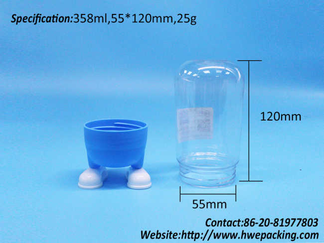 Unique Shaped Plastic Food Grade Candy Sugar Cookies Gift Clear Jar Fancy Screw Lid