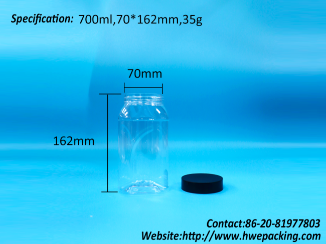 Triangle Shaped Clear Plastic Dried Food Marshmallow Candy Jar Screw Top Lid