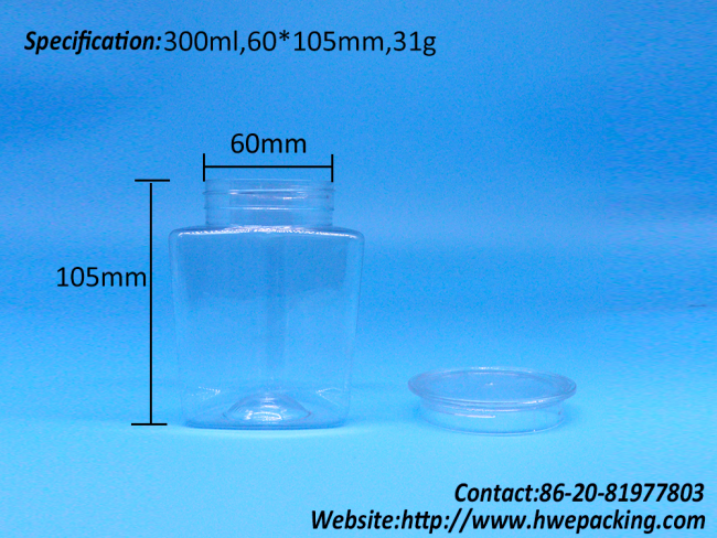 Food Grade Cookie Food Candy Triangle Shape PET Plastic transparent Jar clear Lid