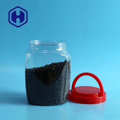 Cina barattoli di plastica del sottaceto della grande bocca del quadrato 2250ml con l'imballaggio dell'ANIMALE DOMESTICO della maniglia in vendita