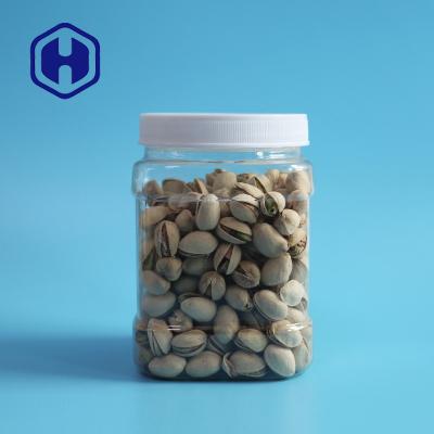 Chine 30oz Empty Square BPA Free Dry Food Fruits Storage PET Plastic Jar With Lids à vendre