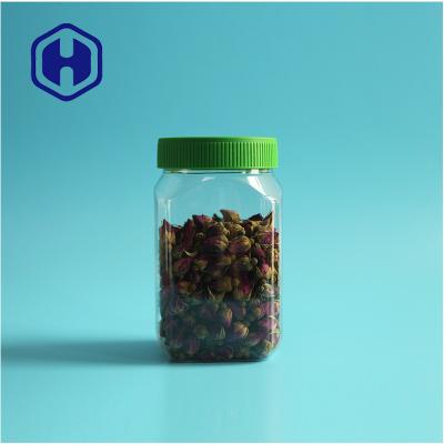 Cina Imballaggio alimentare Confettura di miele vuoto PET trasparente quadrato barattolo di plastica con coperchio in vendita