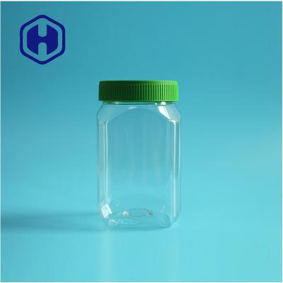 Chine Food Packing Honey Jam Empty Clear PET Square Plastic Jar With Lid à vendre