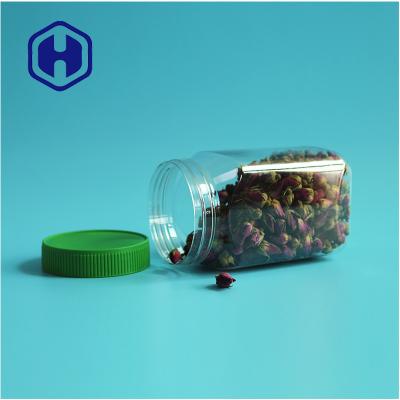 Cina Imballaggio alimentare Confettura di miele vuoto PET trasparente quadrato barattolo di plastica con coperchio in vendita