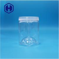 China Hexagonal Food Grade PET Jar 540ml with Screw Lid and Wavy Bottom for sale