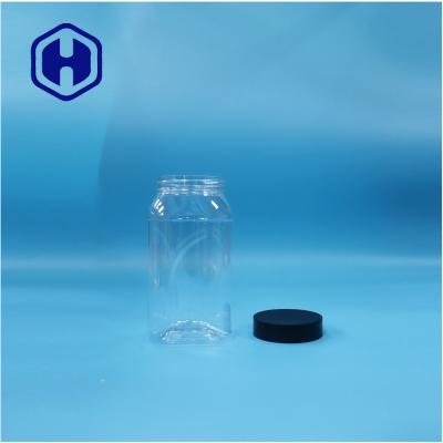 China Triangle Shaped Clear Plastic Dried Food Marshmallow Candy Jar Screw Top Lid for sale