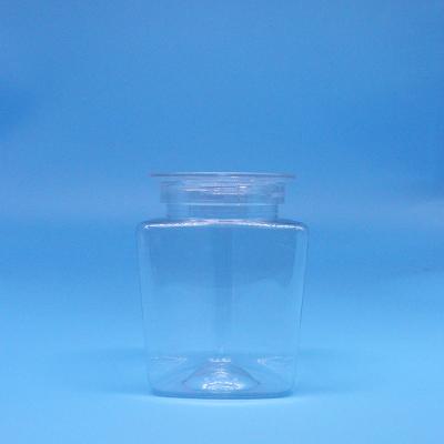 중국 식품 품질 쿠키 식품 과자 삼각형 모양 PET 플라스틱 투명한 항아리 맑은 뚜?? 판매용