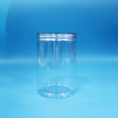 중국 35.5온스 식품 등급 식품 과자 견과류 맑은 실린더 둥근 PET 플라스틱 병 맑은 나사 뚜?? 판매용