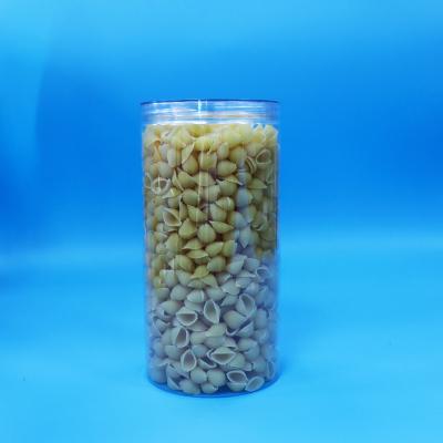 중국 식품 등급 맑은 PET 실린더 둥근 플라스틱 과자 쿠키 식품 병 나사 맑은 캡 판매용