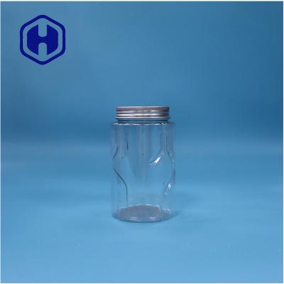 China Round Shaped Clear PET Nuts Mint Candies Sugar Baby Food Jar Aluminium Top Lid for sale