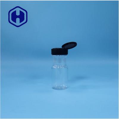 중국 투명한 플라스틱 향신료 소금 검은 후추 가루 바실루마 PET 잔 플립 톱 캡 판매용