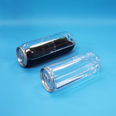 중국 쉽게 열 수 있는 알루미늄 뚜?? 으로 밀폐 할 수 있는 빈 투명한 PET 소다 음료 캔 판매용