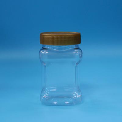 중국 독특한 모양 좋은 공기 밀도 투명한 PET 사탕 플라스틱 식품 등급 병 나사 뚜?? 판매용