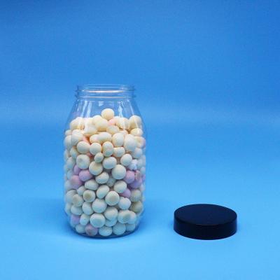 中国 クッキー キャンディーナッツ 高品質 透明 丸型 広い口 PET プラスチックボトル スクリューキャップ 販売のため