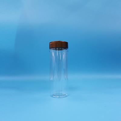 China Plastic PET Round Wide Mouth Transparent Spice Jars Sifter Caps Chili Pepper Powder for sale