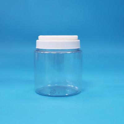 중국 쉽게 열리는 투명한 둥근 아기 음식 씨앗 견과류 사탕 플라스틱 PET 병 나사 뚜껑 판매용