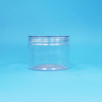 China Food Grade Transparent PET Plastic Dry Food Candy Nut Gift Jars Screw Flat Lids for sale