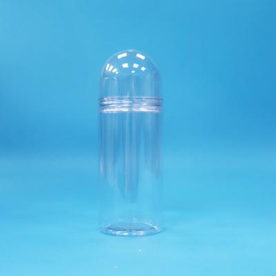 중국 독특한 모양의 식품 등급 투명 소형 원형 플라스틱 PET 캔디 병 나사 뚜껑 판매용