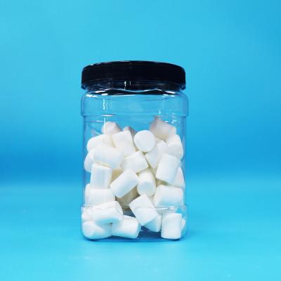 透明食品グレードブラックフラット蓋乾燥フルーツと食品スクエアPETプラスチックグリップジャー