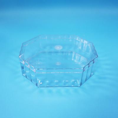 China Food Grade Empty Dried Fruit Candy Chocolate Cookies PET Plastic Octagon Packaging Box for sale
