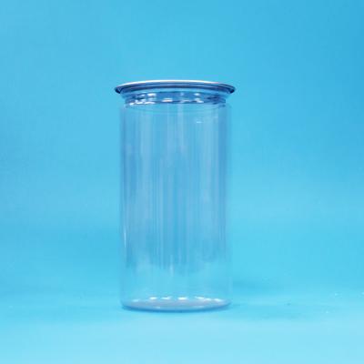 China PET Transparent Plastic Easy Open Sealing Packing Can For Food Candy Drink Beverage for sale