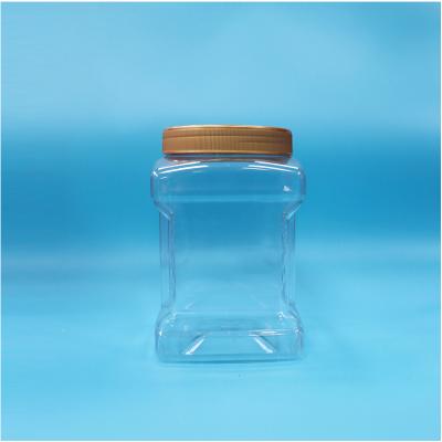 China Clear Screw Lid Grip PET Jars For Dried Red Bayberry Nuts Cookies Candy Food Grade for sale