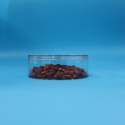 China Bpa Free Clear PET Plastic Dried Fruit Pistachio Containers Transparent Flat Lids for sale