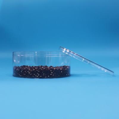 China PET Wide Mouth Round PET Transparent Food Dried Food Storage Containers Clear Lids for sale