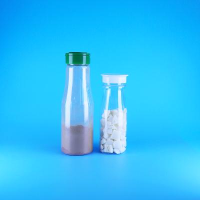 China Spice Flip Top Cap Clear Plastic PET Jar Monosodium Glutamate Black PepperBpa Free for sale