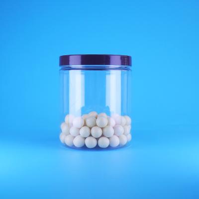 Китай Пищевой герметичный высокий круглый прозрачный пластиковый контейнер из ПЭТ для сухих сладостей с плоской завинчивающейся крышкой продается