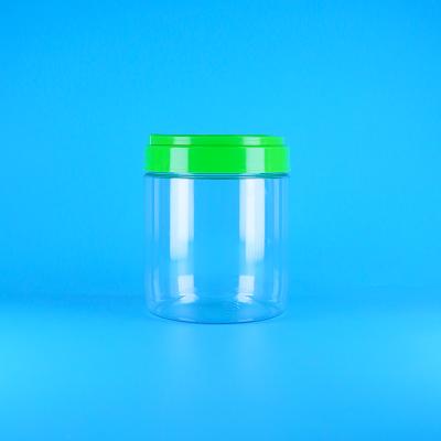 Китай Пищевой герметичный пустой пластиковый ПЭТ прозрачный круглый винт для арахисового масла с ручкой продается