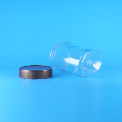 China PET Clear Screw Caps Empty Airtight Plastic Candy Dried Food Plastic Packing Jars for sale