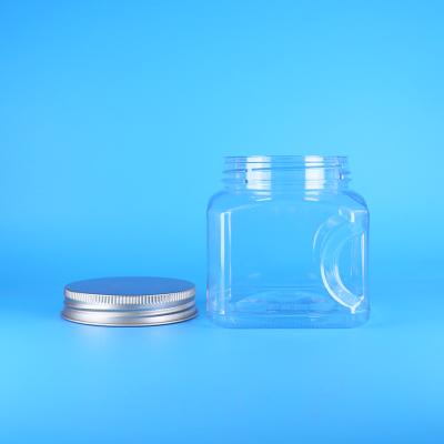 China Food Packaging Premium Clear Square Jar Ideal For Storing Grains Nuts Seeds Dried Foods for sale