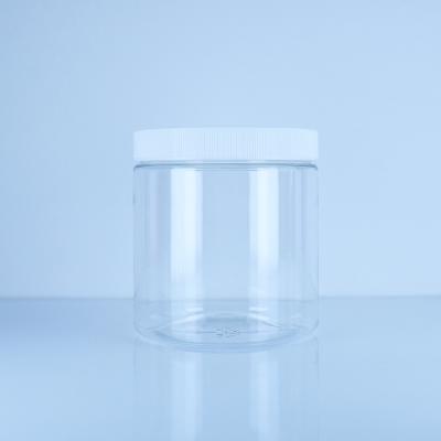China Food Grade Transparent Screw Cap PET Jar For Snacks Sweets Crackers Safe Convenient for sale